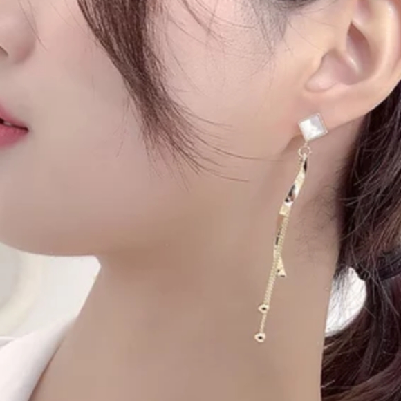 Jewelry | Golden Drop Stud Earrings New | Poshmark